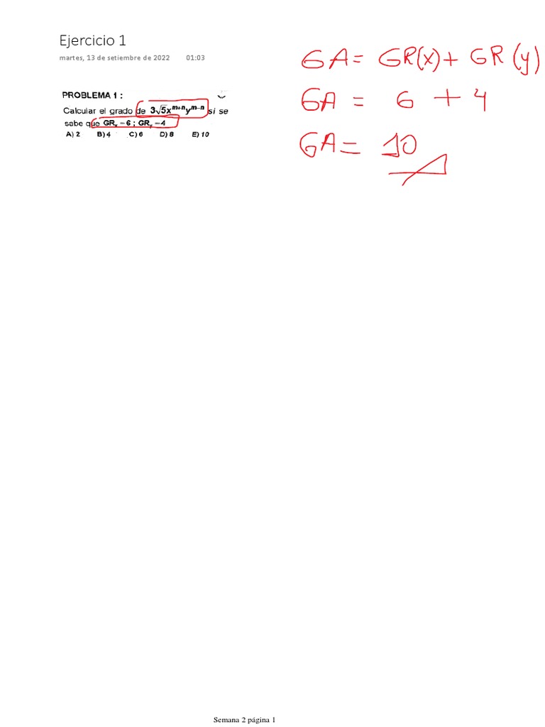 Algebra - Semana 2 | PDF