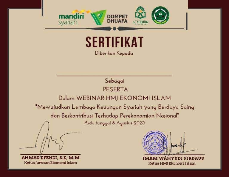 Sertifikat Webinar-1 | PDF