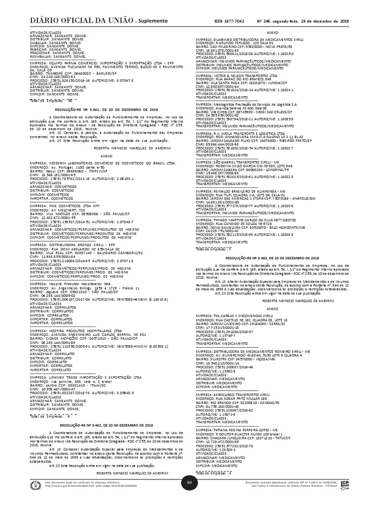 Ae Autorização Especial De Funcionamento Pdf Indústria Farmacêutica Ciências Farmacêuticas