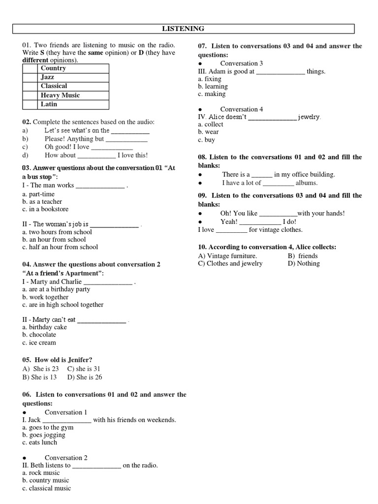 Listening Comprehension: Analyzing Conversations to Answer Questions | PDF