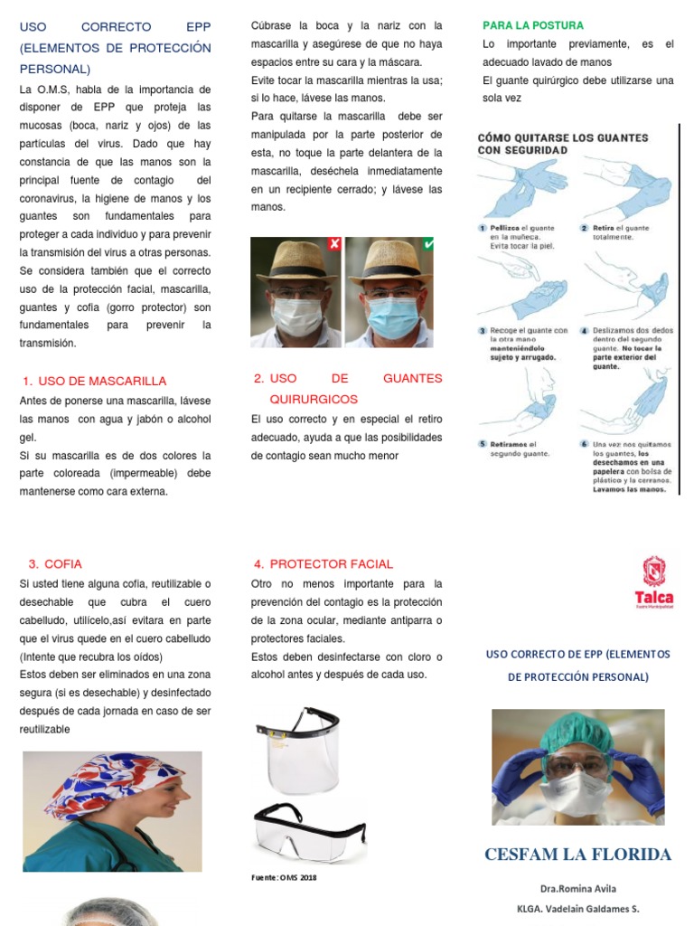 USO Correcto EPP (Elementos de Protección Personal) | Descargar gratis PDF | Lavado de manos ...