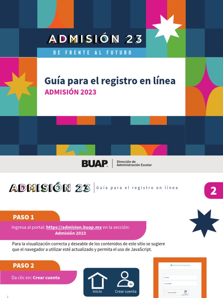 Guía Registro A Examen de Admisión BUAP 2023 | PDF | Cuestionario ...