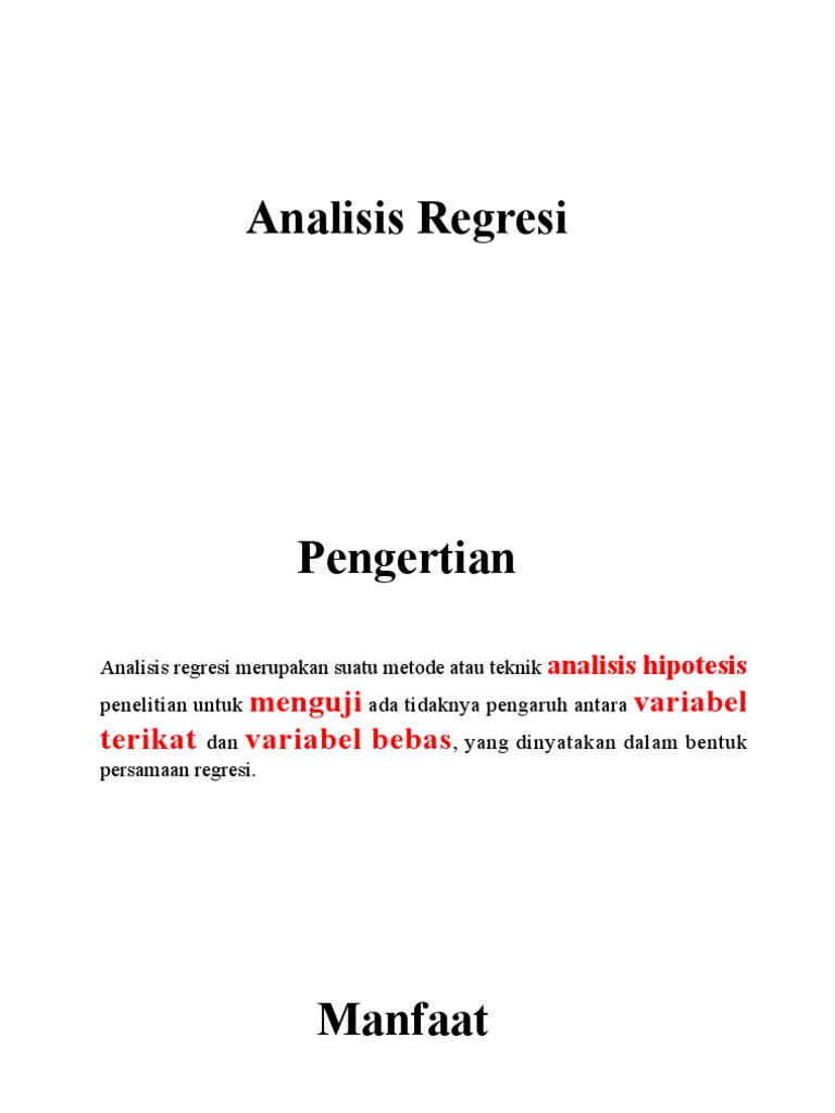 Analisis Regresi | PDF