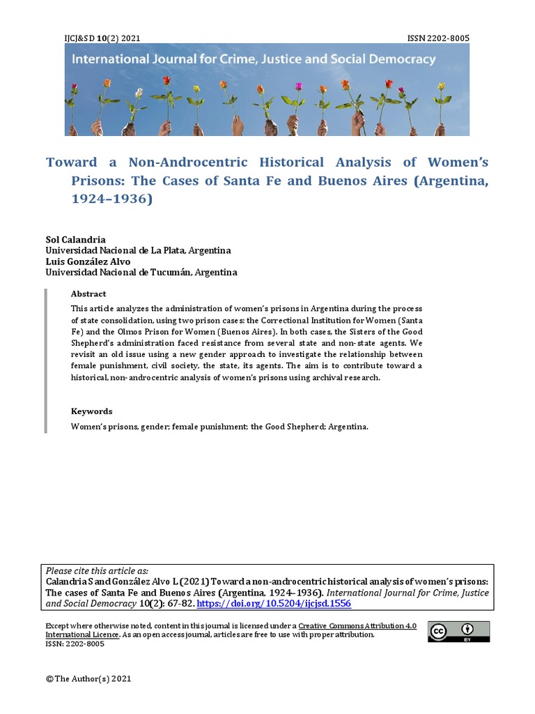 Toward A Non-Androcentric Historical Analysis of Women's Prisons: The ...