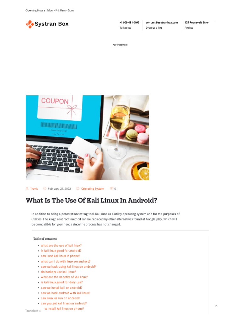 What Is The Use Of Kali Linux In Android Systran Box Pdf Android Operating System Linux