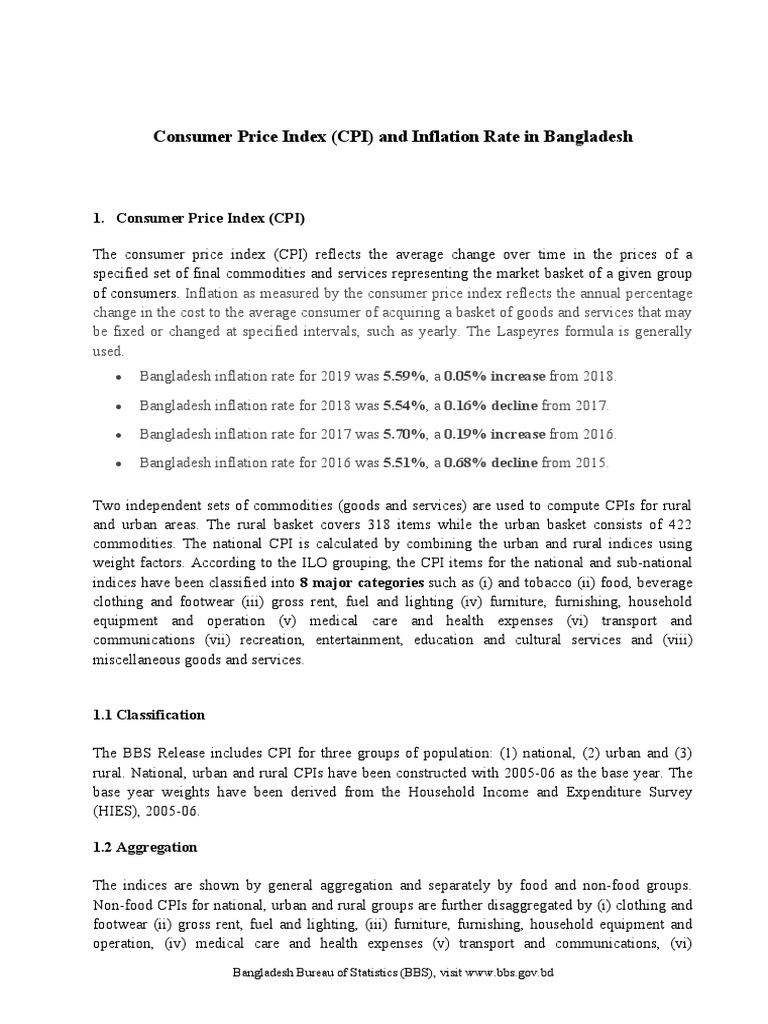 Bangladesh Inflation Rate Overview 2023 | PDF | Consumer Price Index ...