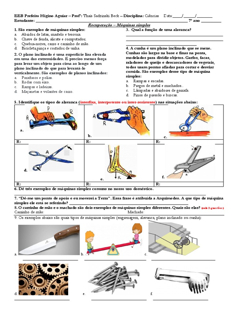 Máquinas Simples | PDF | Engenharia Mecânica | Máquinas