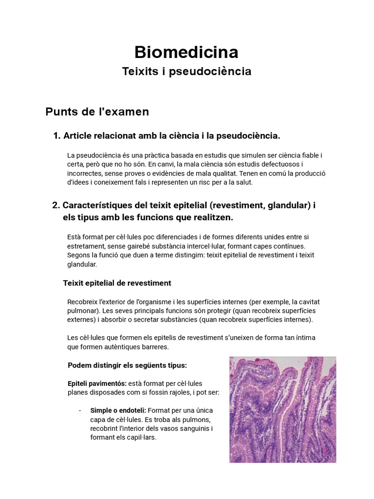 Biomedicina Teixits | PDF