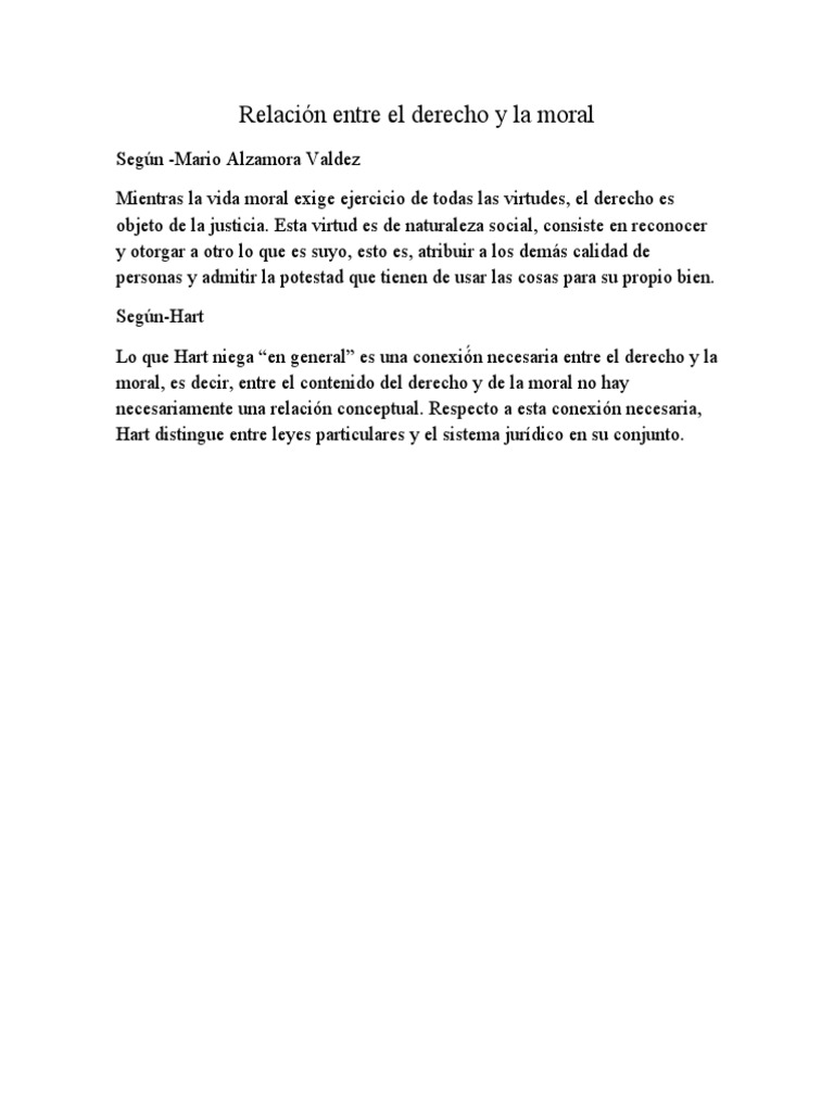Relación Entre El Derecho y La Moral | PDF