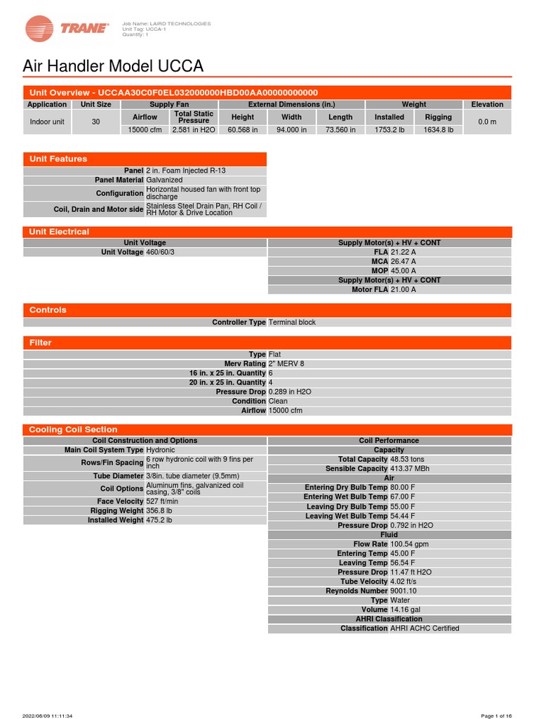 Chiller Trane Ucca | Download Free PDF | Building Insulation | Pipe ...
