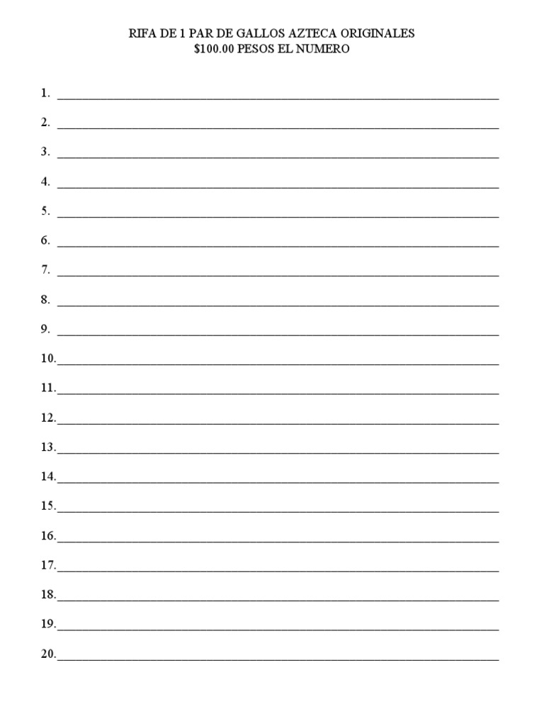 Formato Rifa | PDF | Ajedrez