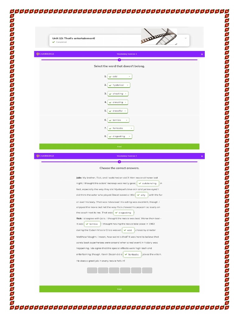 CAMBRIDGE UNIT 5 AND 6 - INGLES | PDF