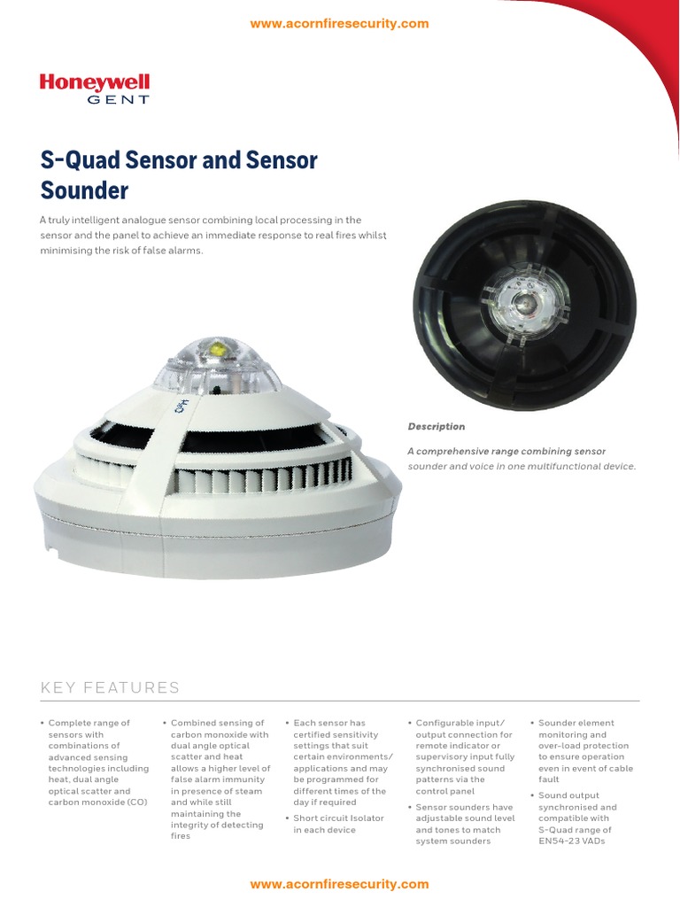 S-Quad Sensor and Sounder Datasheet | PDF | Sensor | Equipment S-Quad Sensor and Sounder Datasheet | PDF | Sensor | Equipment