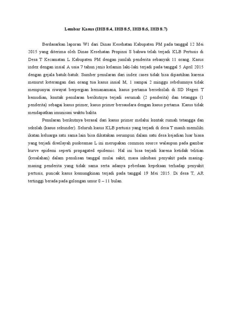 Lembar Kasus (IHB 8.4, IHB 8.5, IHB 8.6, IHB 8.7) | PDF