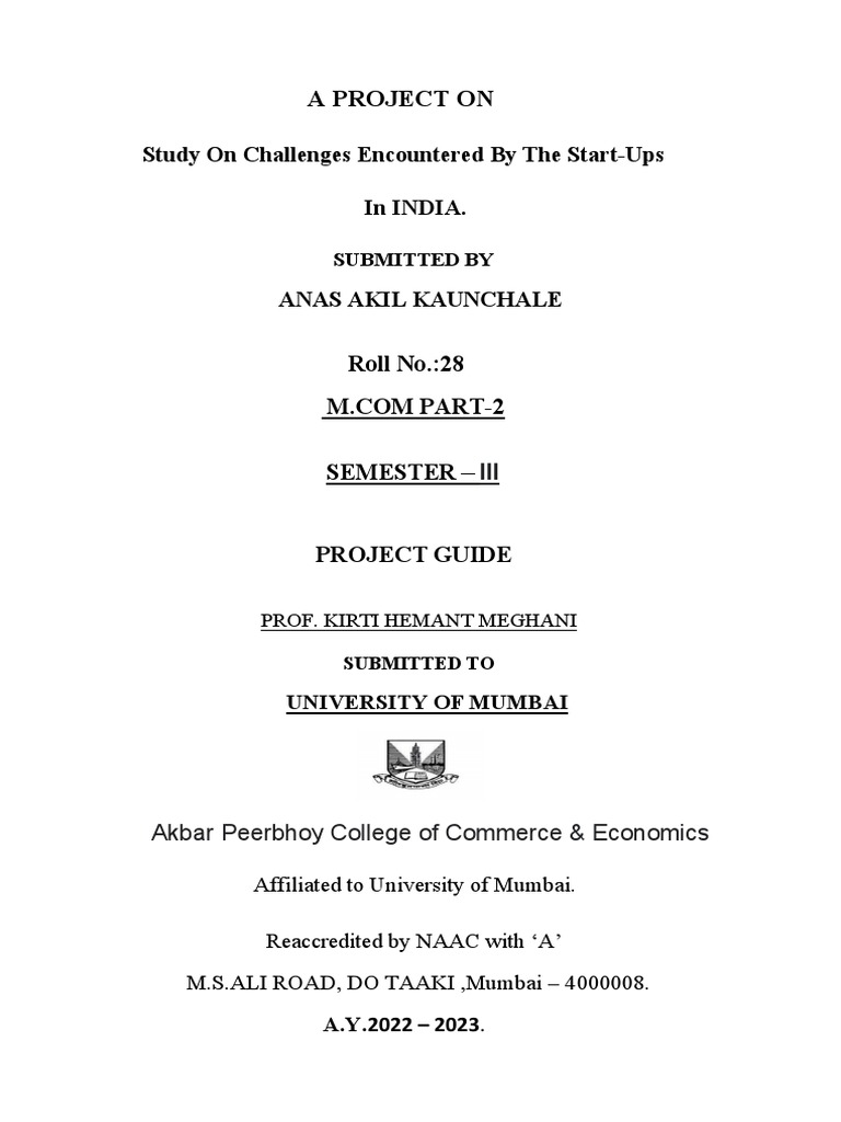 Black Book Project. 2.1pdf | PDF | Entrepreneurship | Startup Company