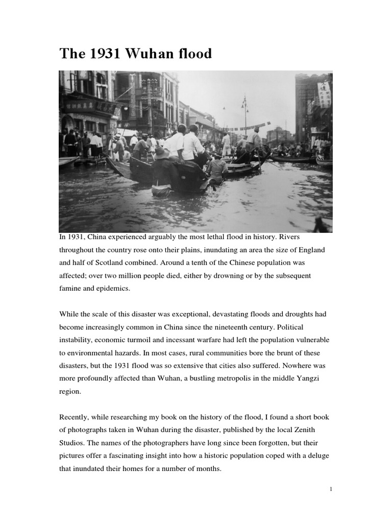 The 1931 Wuhan Flood | PDF | Flood | Refugee