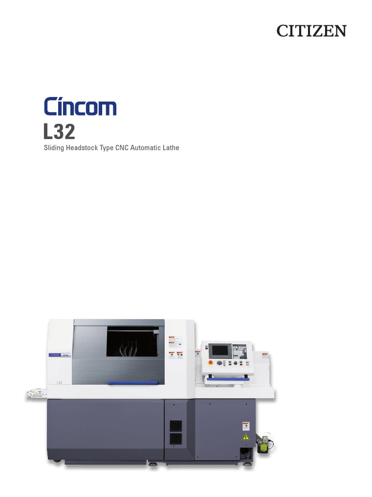 Cincom L32 | PDF | Drilling | Machining
