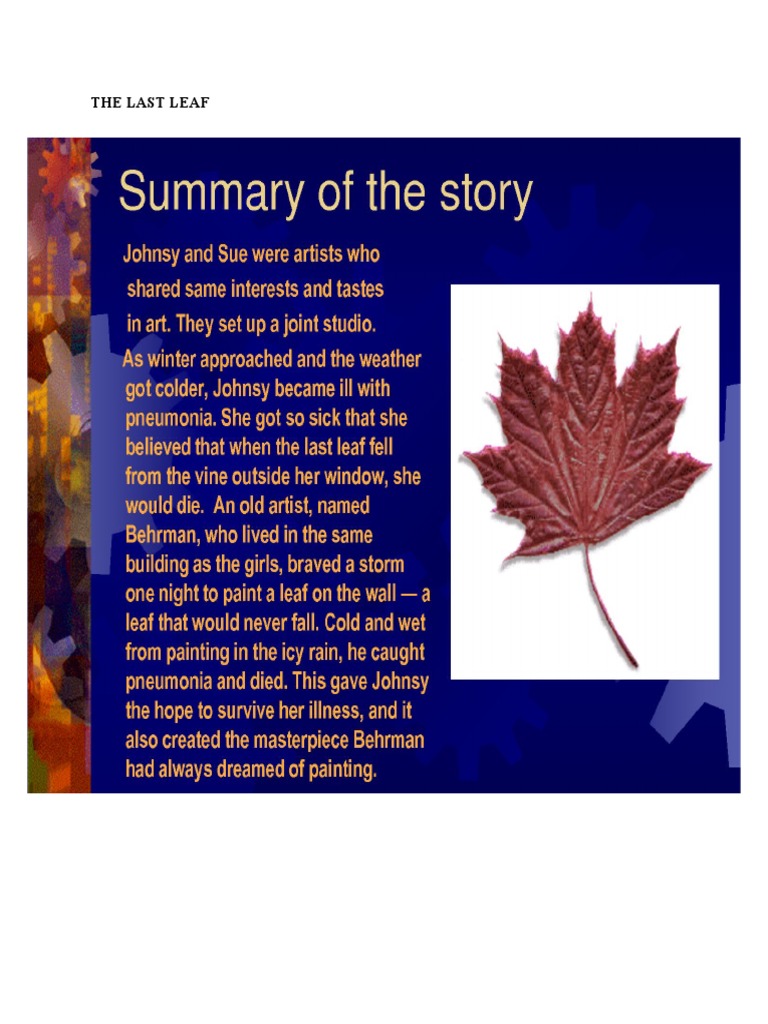 The Last Leaf Summary | PDF