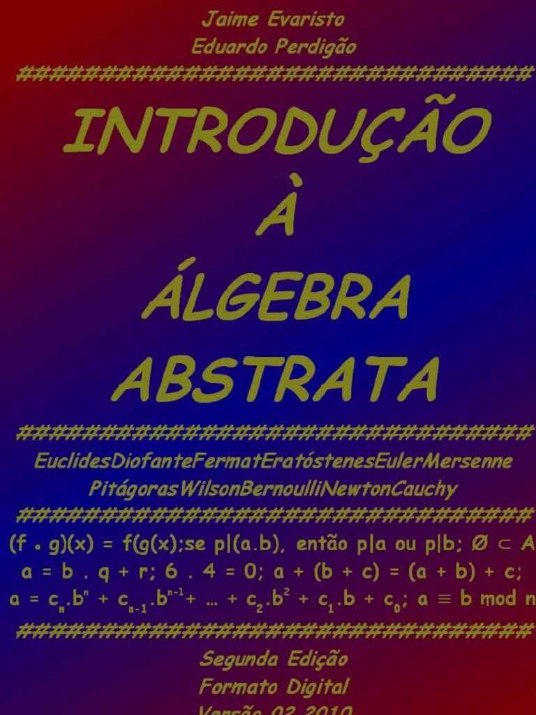 Introdução à Álgebra Abstrata: Conceitos Fundamentais de Conjuntos ...