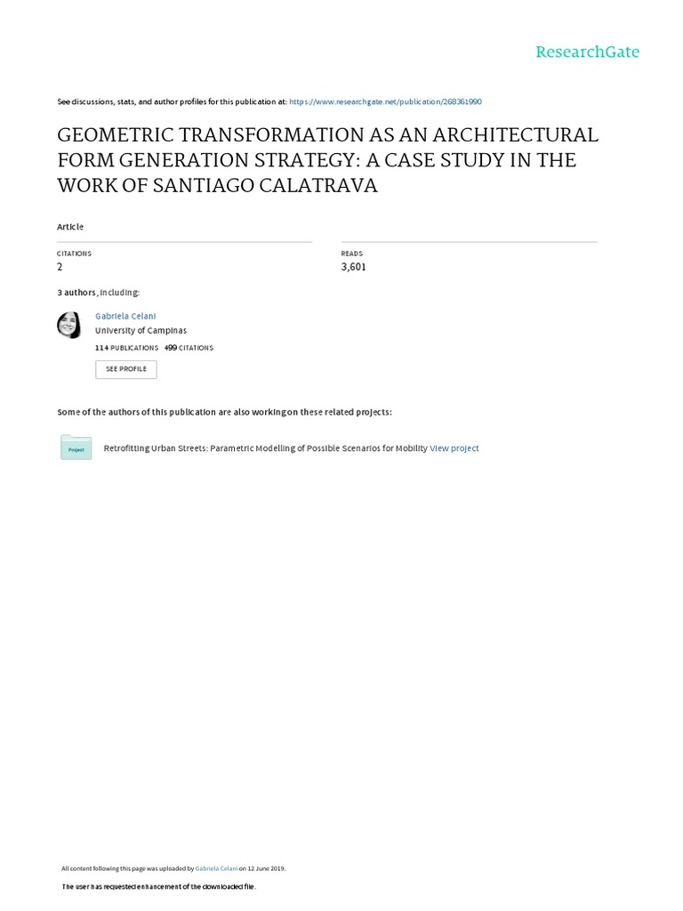 Geometric Transformation As An Architectural Form | PDF | Shape | Geometry