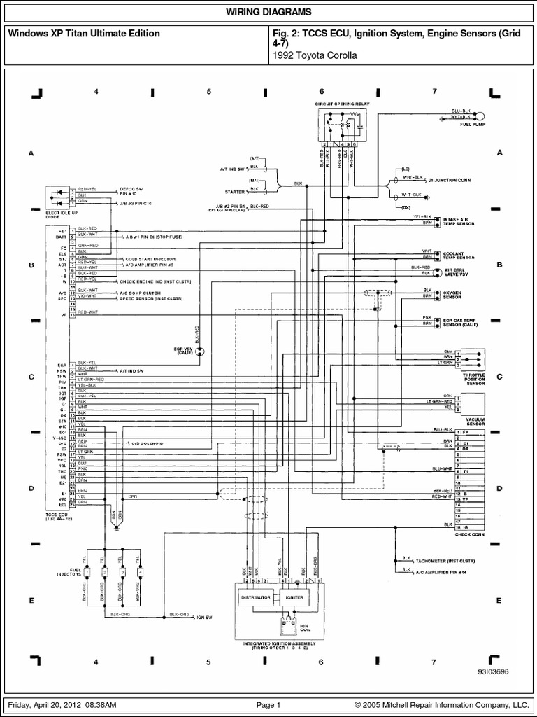 DIAGRAMA Corolla 4A-Fe | PDF