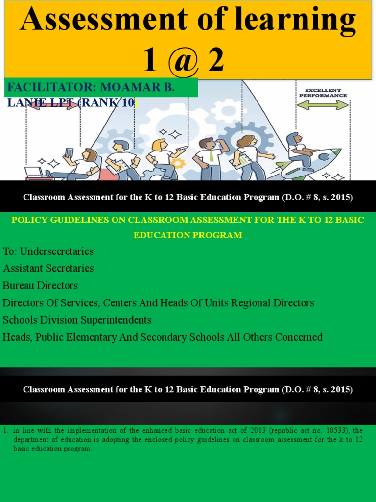 K to 12 Classroom Assessment Guidelines | PDF | Educational Assessment ...