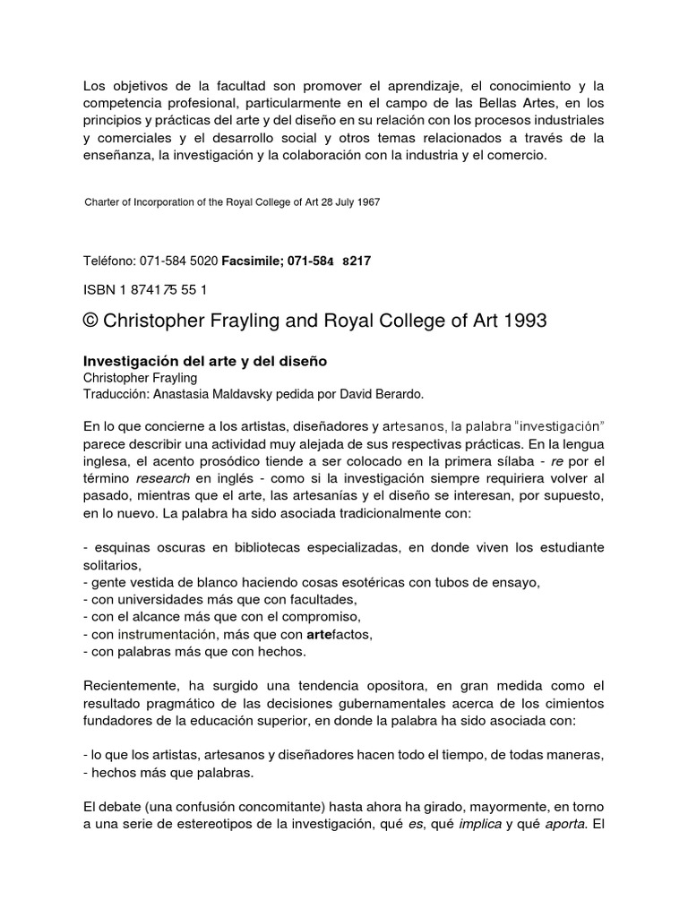 Investigacion Del Arte Y El Diseño Pdf Diseño Conocimiento 