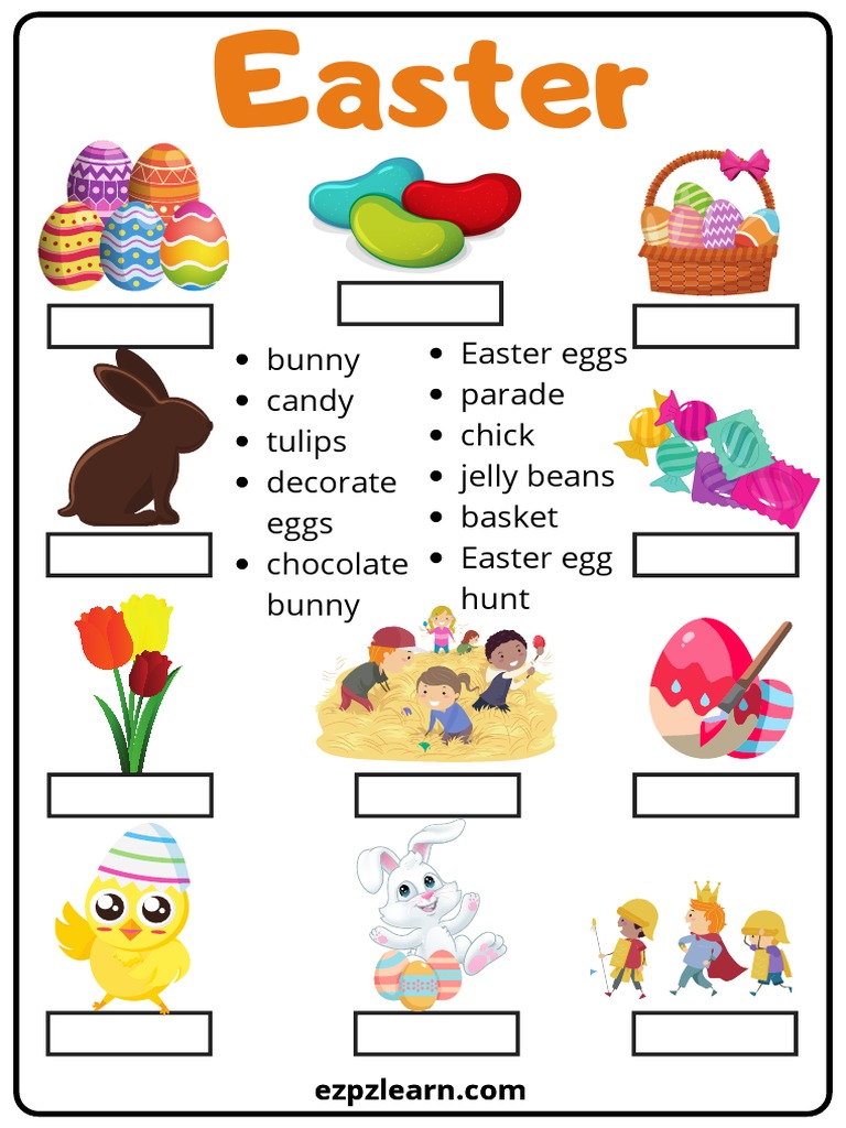 Easter Words Match 1 | PDF