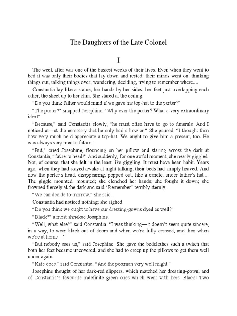 Cc7 The Daughters Of The Late Colonel Pdf