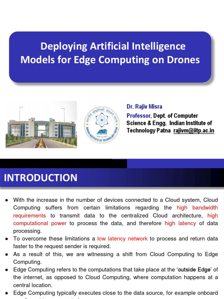 Deploying Ai Models For Edge Computing On Drones | PDF | Cloud Computing | Computing