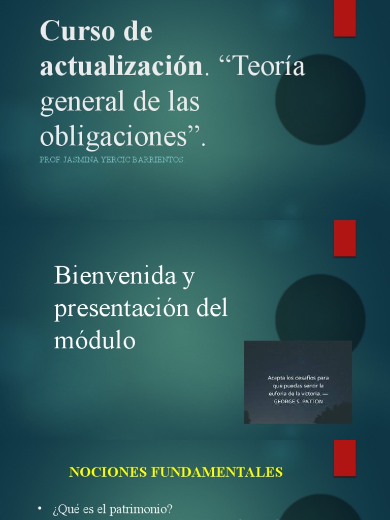 Módulo Obligaciones Introducción y Dos Clasificaciones - Genéricas y de Especie o Cuerpo Cierto ...