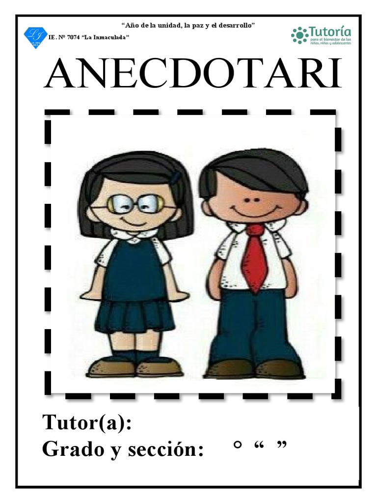 Carátula de Anecdotario de Nivel Secundaria | PDF