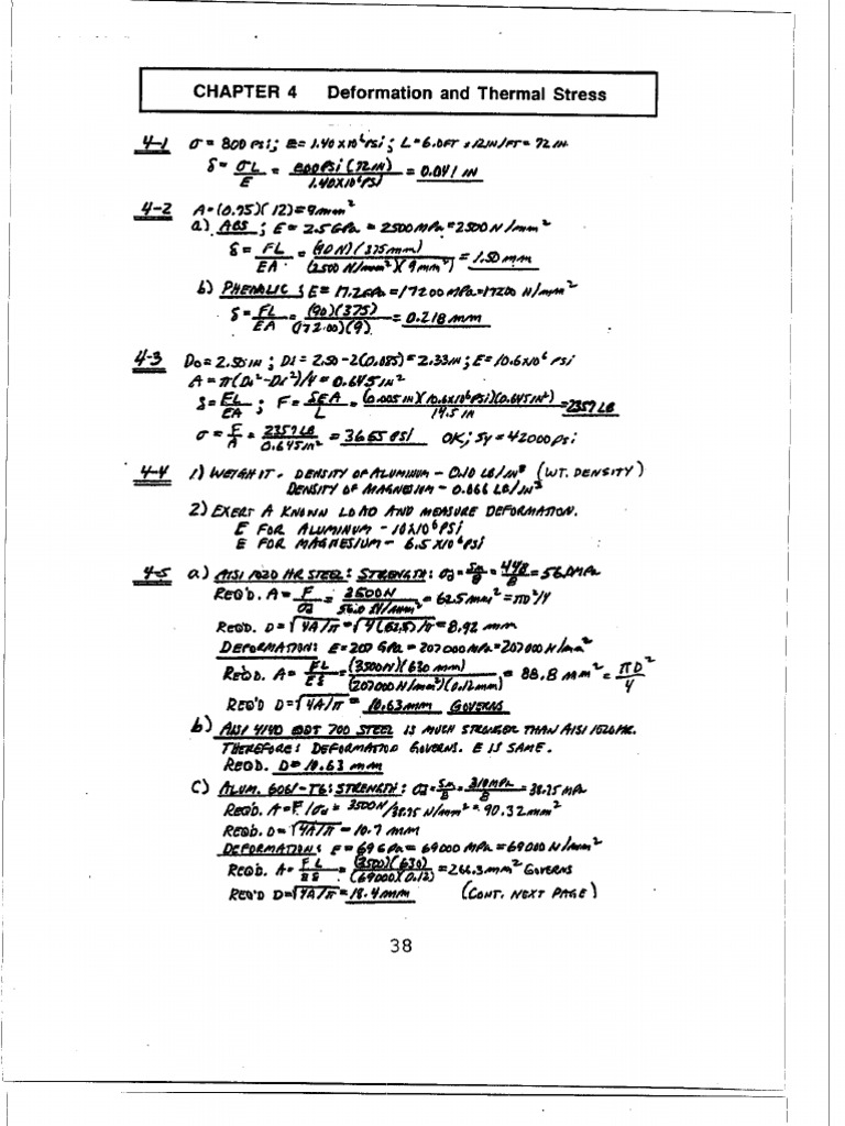 Mott 4e Applied Strength of Materials Solutions Chapter 4 | PDF
