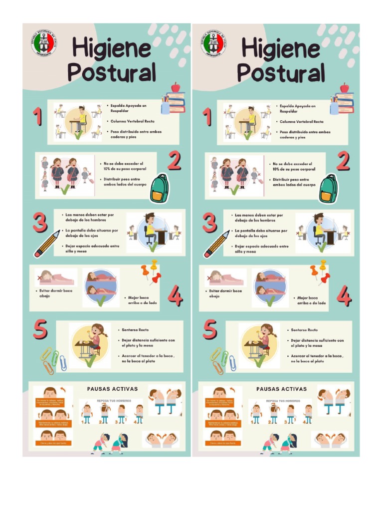 INFOGRAFIA HIGIENE POSTURAL | PDF