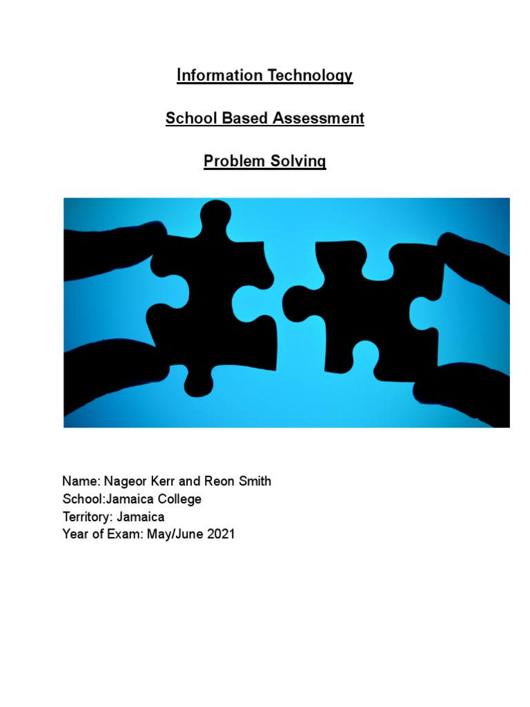 IT Problem Solving Sba | PDF | Algorithms | Computer Engineering IT Problem Solving Sba | PDF | Algorithms | Computer Engineering