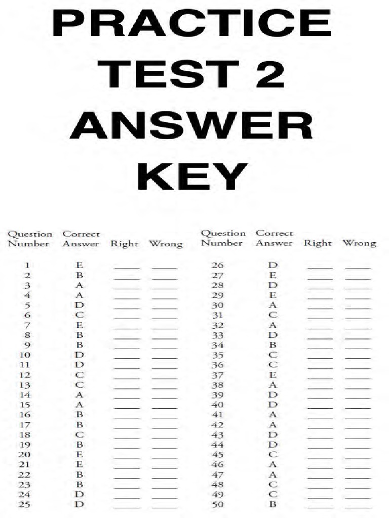 PR Math 2 Answer Key - Test 2 | PDF