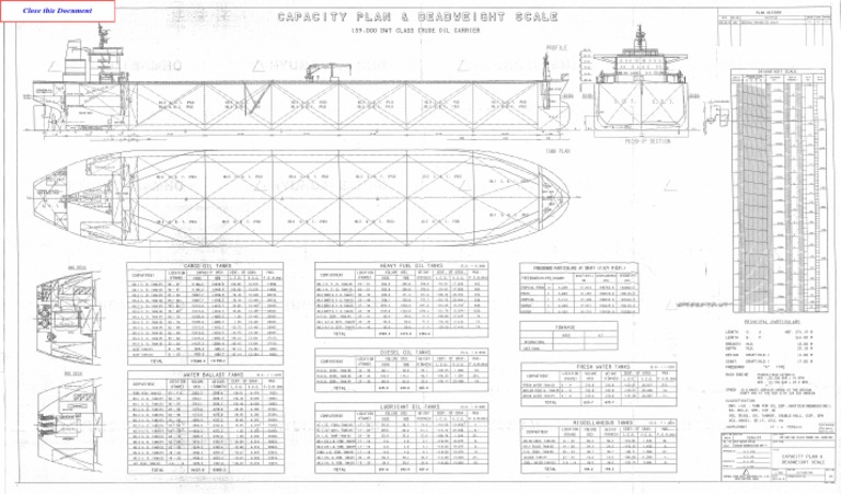 Ship Capacity and Deadweight Plans | PDF