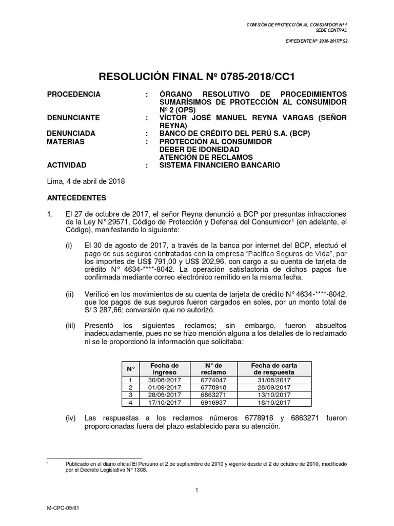Atencion Adecuada de Reclamos | PDF | Protección al Consumidor | Los ...