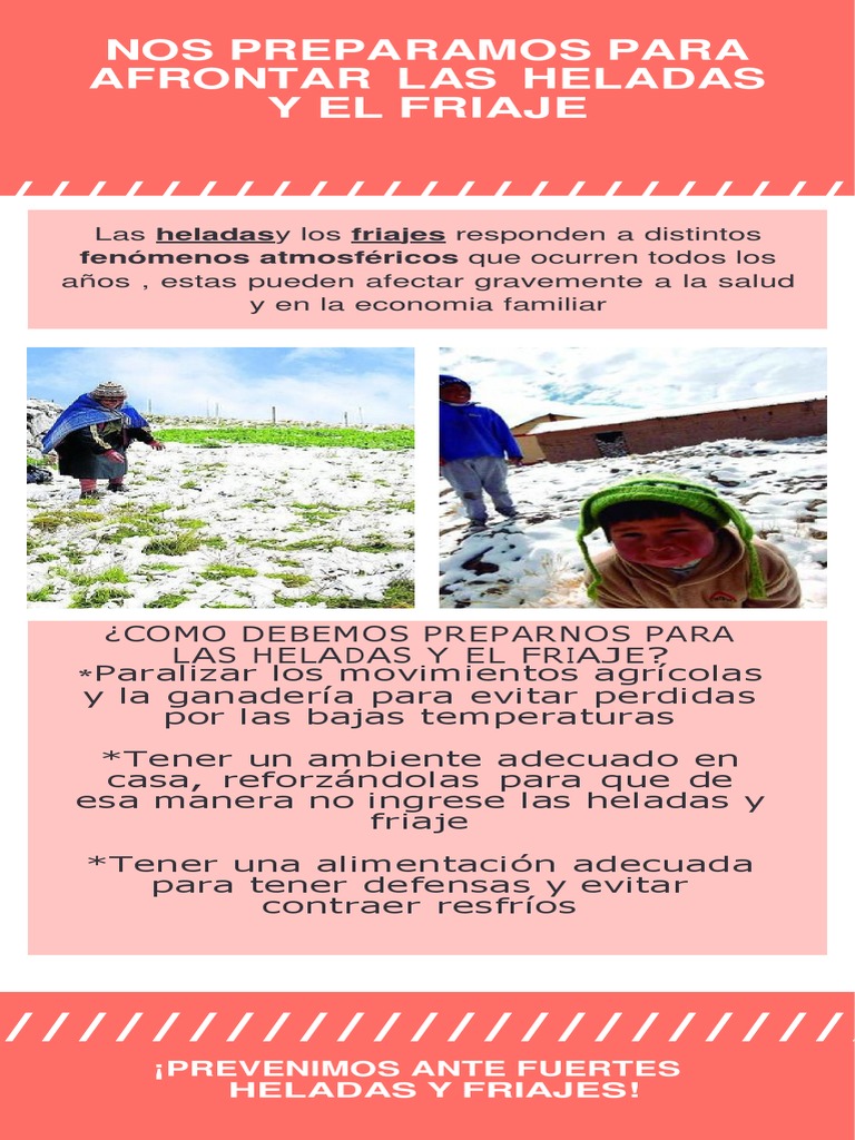 Nos Preparamos para Afrontar Las Heladas y El Friaje | PDF | Cocina ...