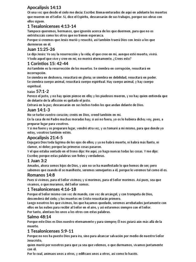 Versículos para Funeral | PDF | La resurrección de Jesús | Cristo (título)