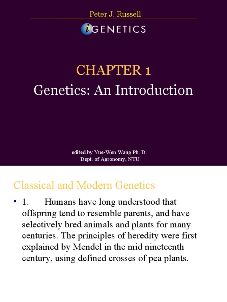 Genetics: An Introduction: Peter J. Russell | PDF | Meiosis | Mitosis