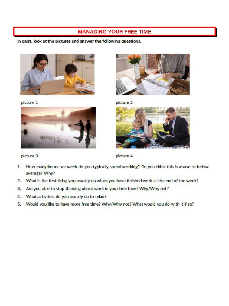 Managing Your Free Time - Worksheet | PDF
