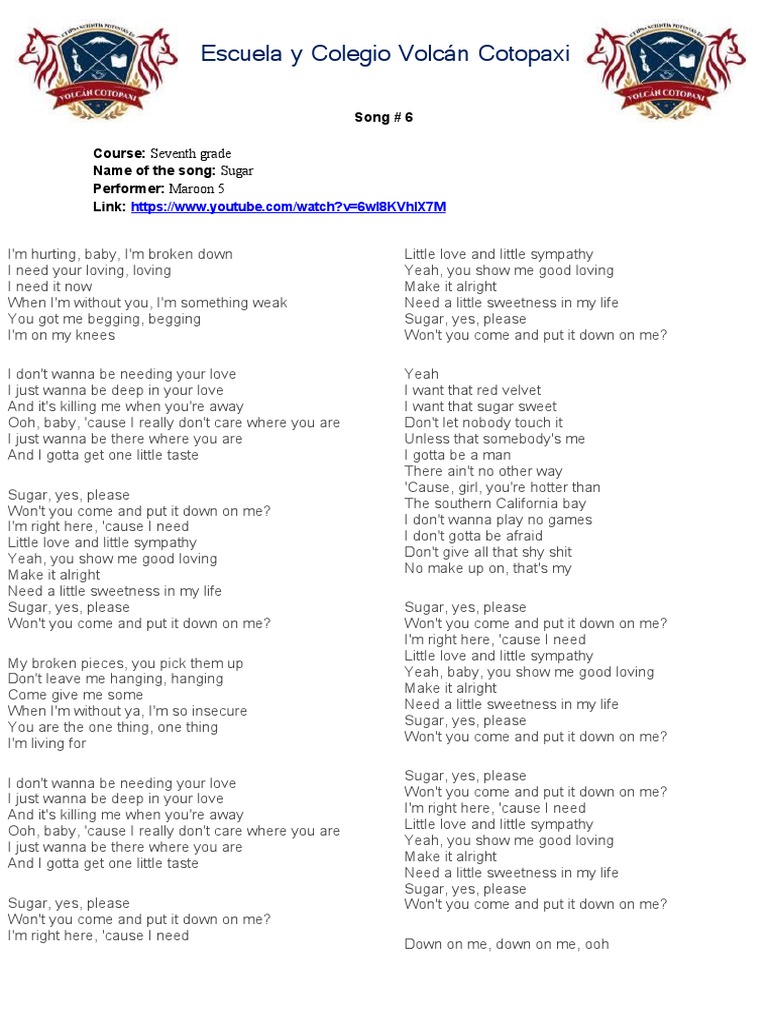 7th GRADE SONG - MARCH | PDF
