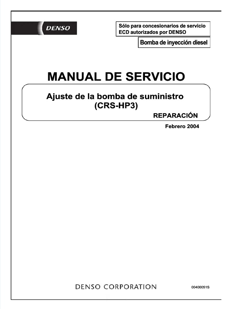 PDF Ajuste de La Bomba de Suministro Crs hp3 PDF - Compress | PDF | Inyección de combustible ...