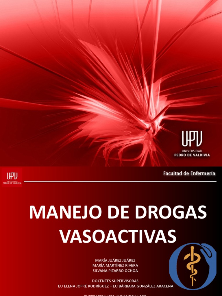 Drogas Vasoactivas | PDF | Medicamentos con receta | Enfermería