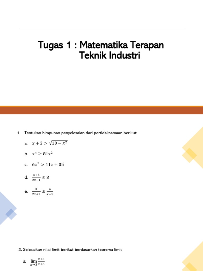 Matematika Terapan Tugas 1 | PDF
