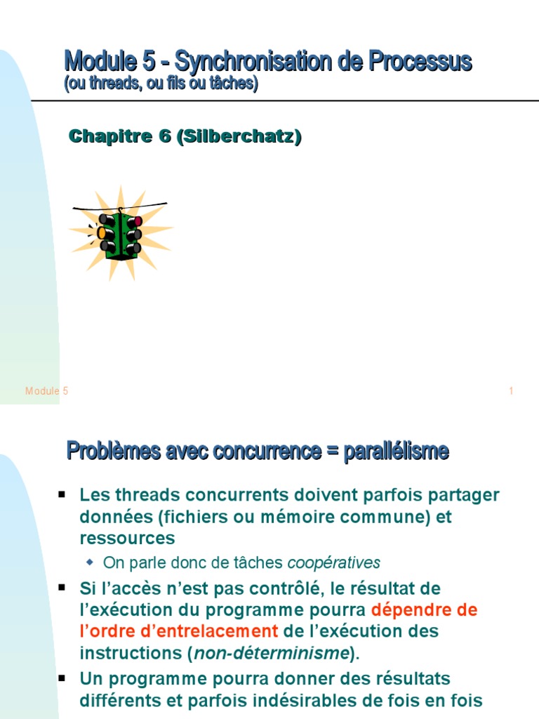 Module 5 - Synchronisation de Processus | PDF | Concurrence ...