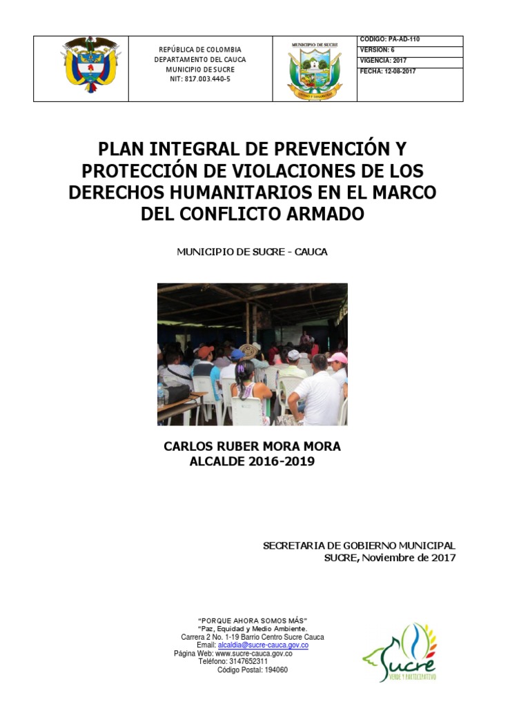 3078 Plan Prevencion Sucre-2017 | PDF | Colombia | Violación