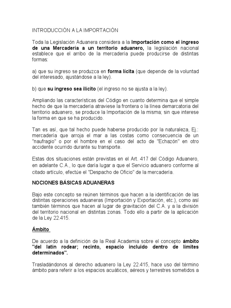 Introducción A La Importación | PDF | aduana | Arancel