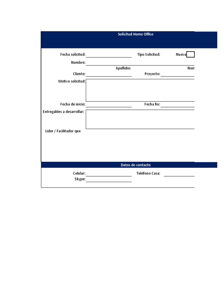 Formato Home Office | PDF